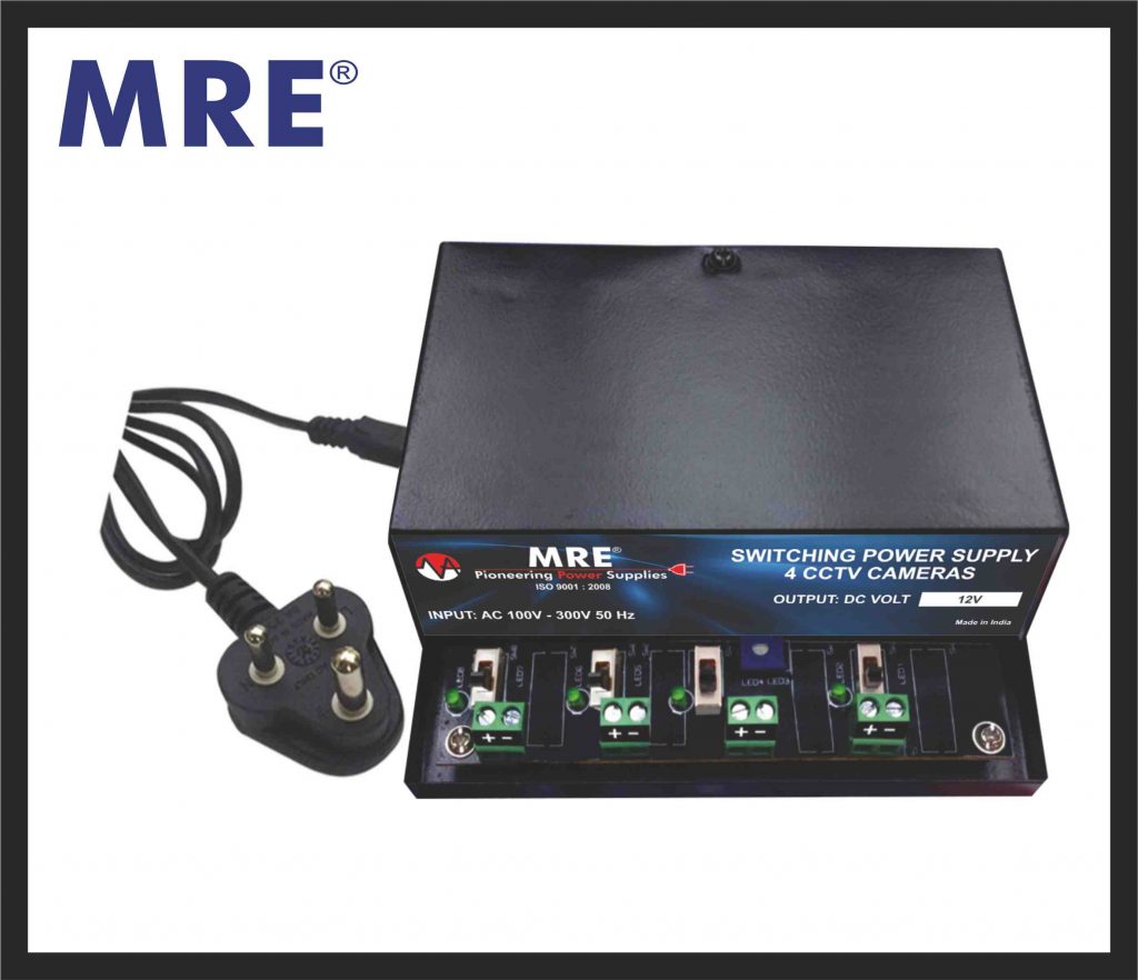 CCTV Power Supply 4 Channel | Power Supply for CCTV camera - MRE