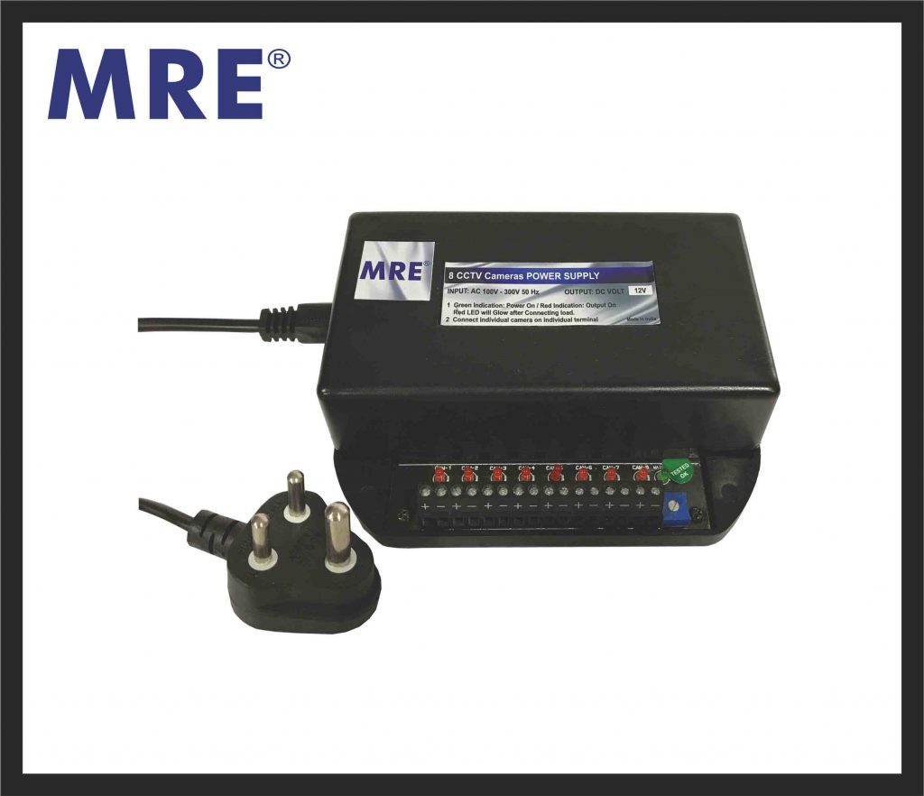 8 CCTV Power Supplies | 8 Channel CCTV power Supply SMPS - MRE