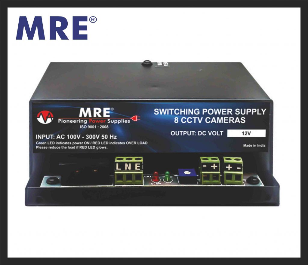 8 channel CCTV Power Supply - Camera Power Supply - MRE Powertech