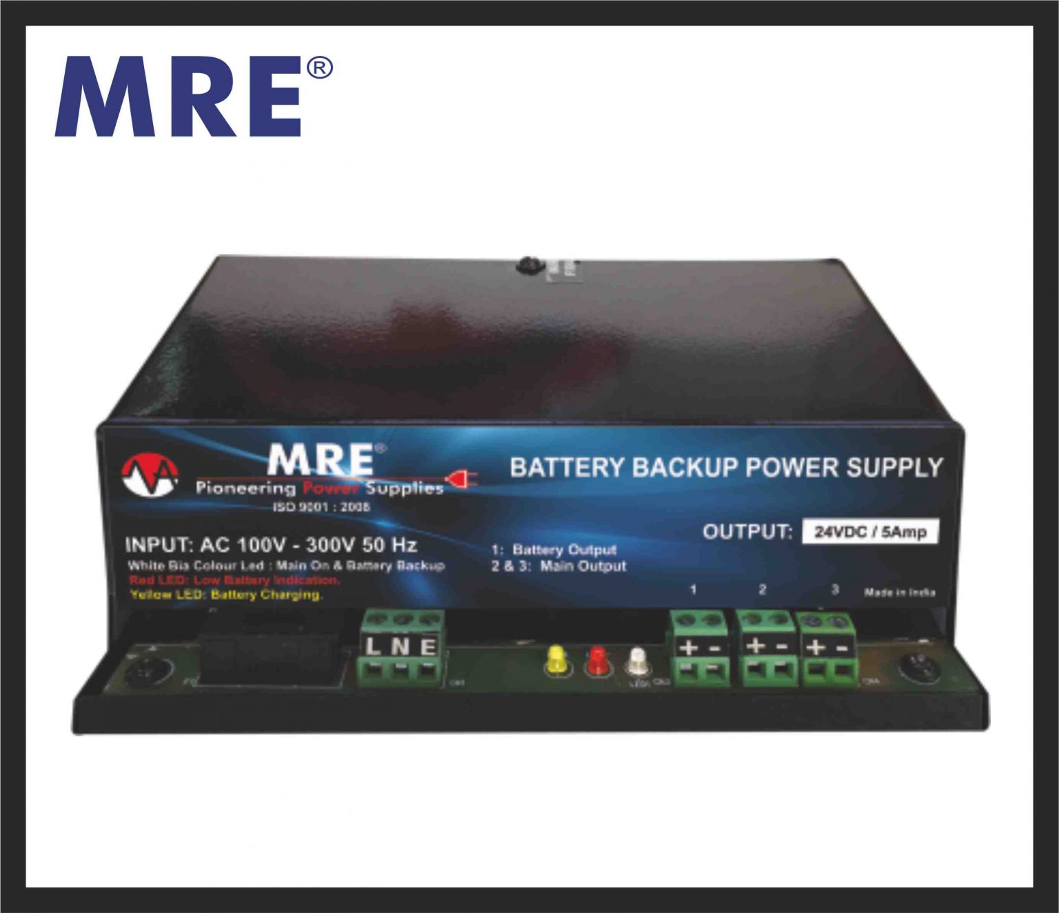 Battery backup for Fire alarm - Option 2 - MRE MR Powertech
