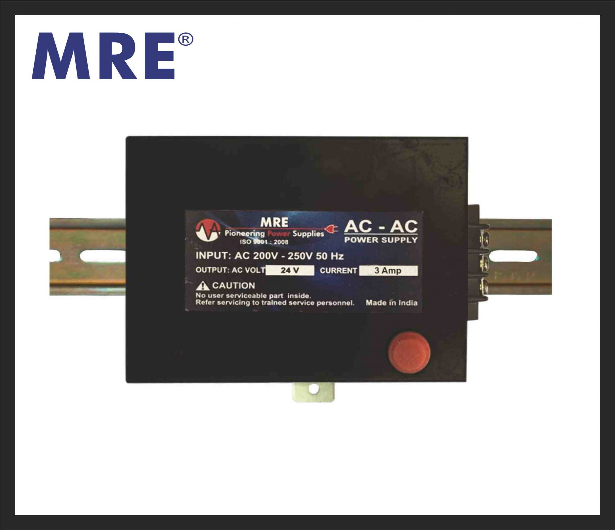 24VAC Power Supply Din Rail - CCTV - MRE MR Powertech